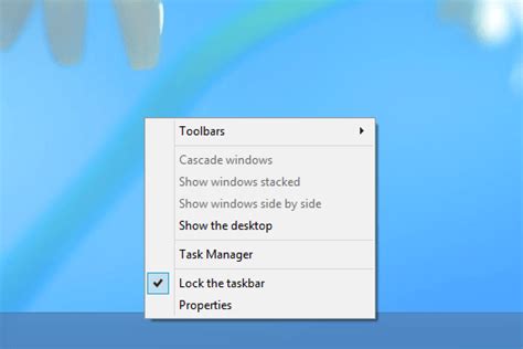 How To Remove Access To The Context Menu For Taskbar