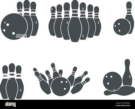 Bowling Pins Silhouette Bowling Ball Silhouette Bowling Kegel Svg