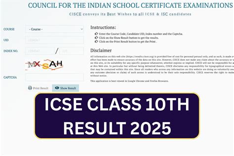 Icse Class 10th Result 2025 Date And Time