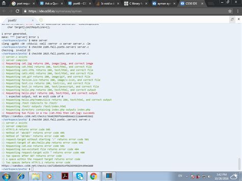 Server Pset Three Errors And I Don T Know Why Cs Stack Exchange