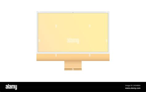 Computer Display With Blank Screen Computer Monitor Mockup Banner Screen Vector Mockup Modern