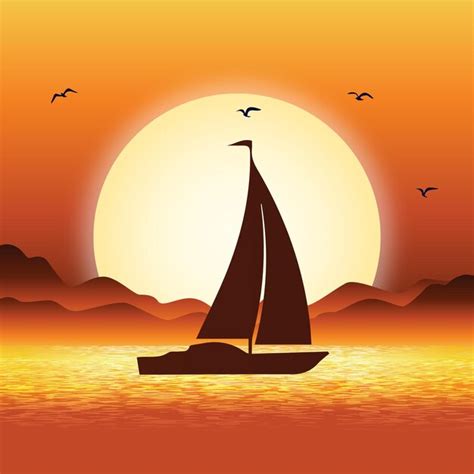 Premium Photo Sunset Illustration Background