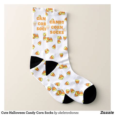 Cute Halloween Candy Corn Socks Fancy Customizable All Over Print