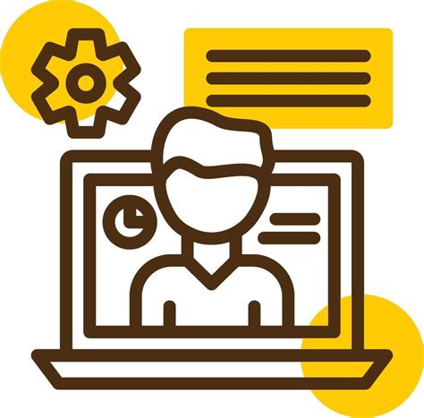 Virtual Assistant Yellow Lieanr Circle Icon 39533143 Vector Art At Vecteezy
