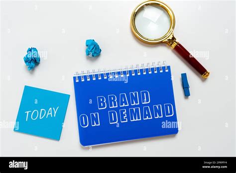Text Caption Presenting Brand On Demand Internet Concept Products Or