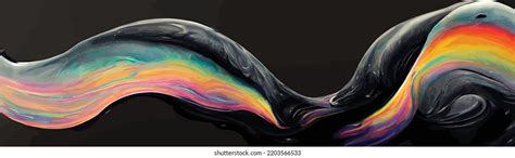 Colorful Fluid Shape On Dark Grey Stock Vector Royalty Free 2203566531 Shutterstock