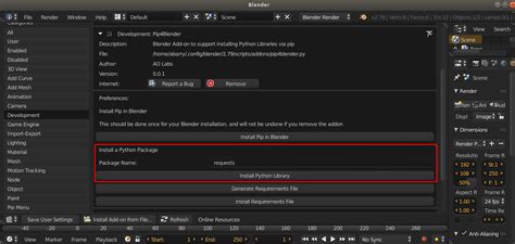 Getting Started — Pip4blender 100 Documentation