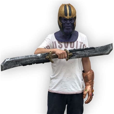 Buy 42 5 Inch Cosplay Thanos Sword Thanos Double Edged Sword PU Foam Weapons Birthday Gifts