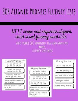 SOR Aligned Fluency Word Lists No Prep By Learning With Mrs May TPT