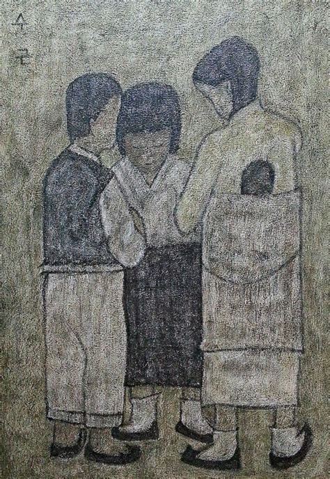 아이를 업은 소녀와 아이들 박수근 그림 수채화 아이들