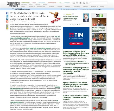 NIC br Na Mídia PL das Fake News Novo texto amarra rede social