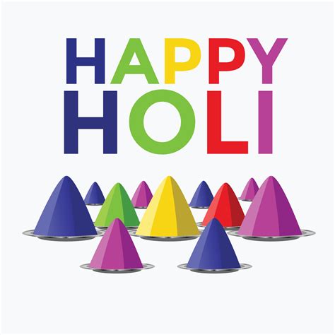 Happy Holi Colours And Text Wishes Vector 20276519 Vector Art At Vecteezy