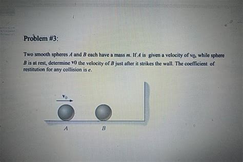 Solved Problem 3 Two Smooth Spheres A And B Each Have A
