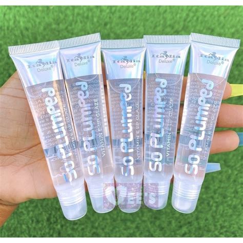 Italia Deluxe So Plumped Lip Glaze Lip Plumping Lip Gloss Clear
