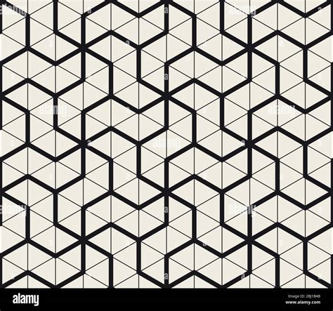 Vector Seamless Geometric Pattern Simple Abstract Lines Lattice Repeating Triangle Grid Tiling