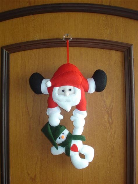 Enfeite de Natal para porta ideias fáceis de fazer Artesanato Passo