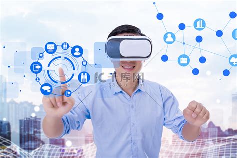 Vr人工智能创意合成虚拟科技vr创意合成摄影图配图高清摄影大图 千库网