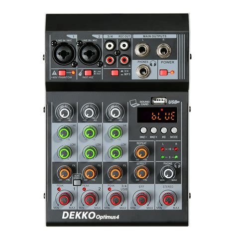 Dekko F4a Usb микшер 4 канальный купить с доставкой по выгодным