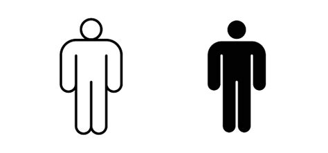 사람 벡터 아이콘은 검은 색으로 채워지고 윤곽이 그려진 스타일을 설정합니다 그림자에 대한 스톡 벡터 아트 및 기타 이미지 그림자 날씬한 남녀공용 Istock