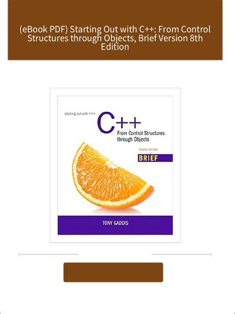 ebook pdf starting out with c from control structures through