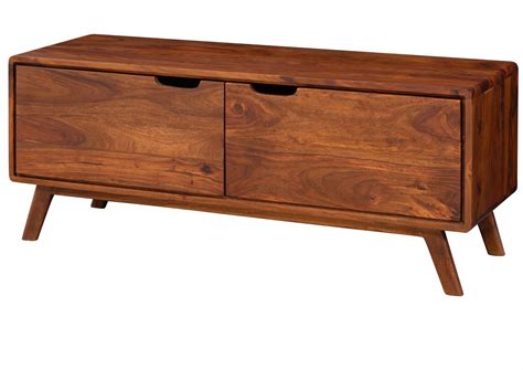 SZAFKA RTV Drewniana pod Telewizor Komoda Lity Palisander Brąz 120 cm
