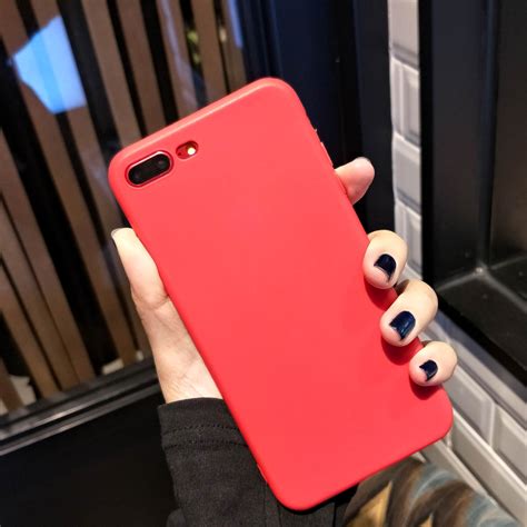 苹果iphone78plus手机壳磨砂6s纯色简约tpu超薄软硅胶xsmax厂家虎窝淘