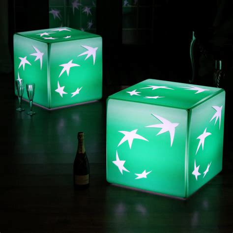 Personalized Branded Led Table Lamp Advertising Illuminated Cube Ligh