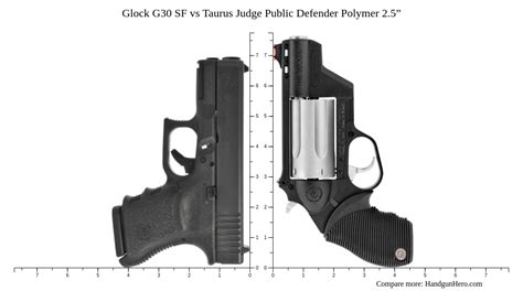Glock G30 Sf Vs Taurus Judge Public Defender Polymer 2 5” Size