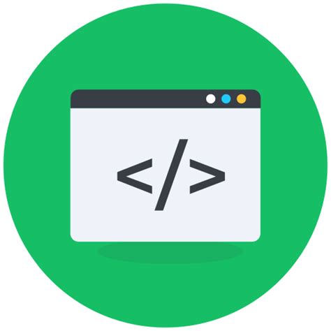 Web Coding Generic Circular Icon