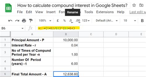 How To Calculate Compound Interest In Google Sheets Any Tech Stuff