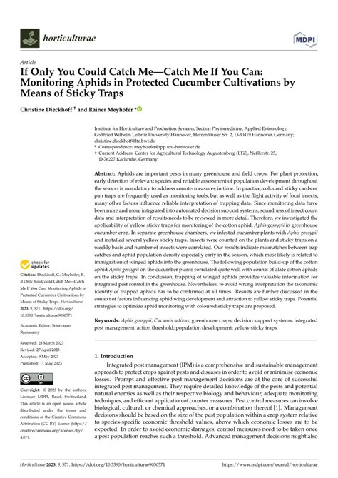 PDF If Only You Could Catch MeCatch Me If You Can Monitoring Aphids