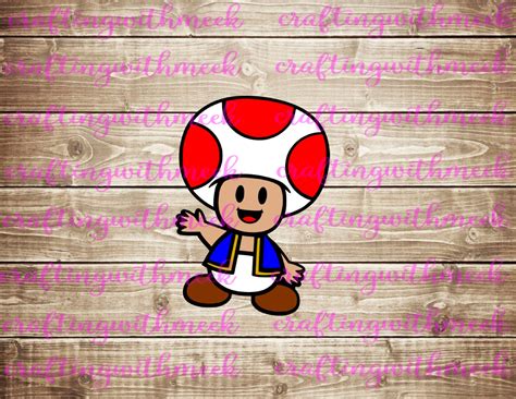 Super Mario Toad Svg Cricut Explore Silhouette Cameo Etsy