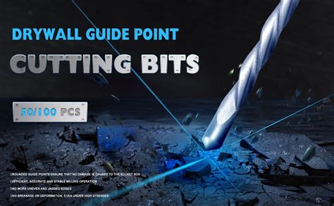 Tondiamo 50 Pcs Drywall Bit Drywall Guide Point Cutting Bits Diameter Drywall Router