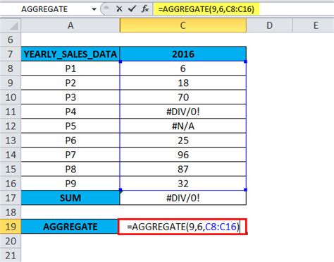 Aggregate In Excel Formula Examples How To Use Aggregate