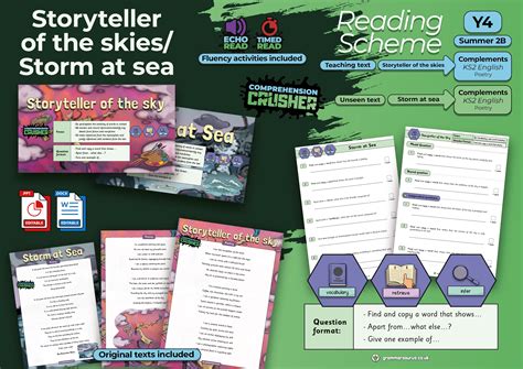 Year 4 Comprehension Crusher Reading Scheme Summer 2b Storyteller
