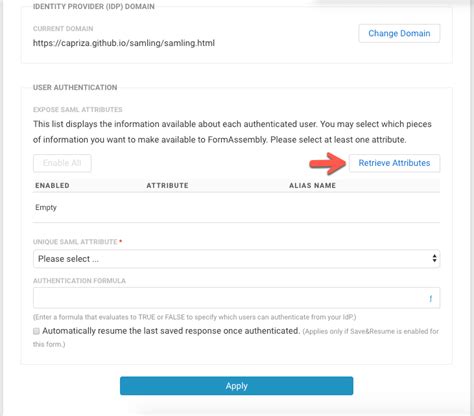 SAML Authentication Setup FormAssembly Resource Center