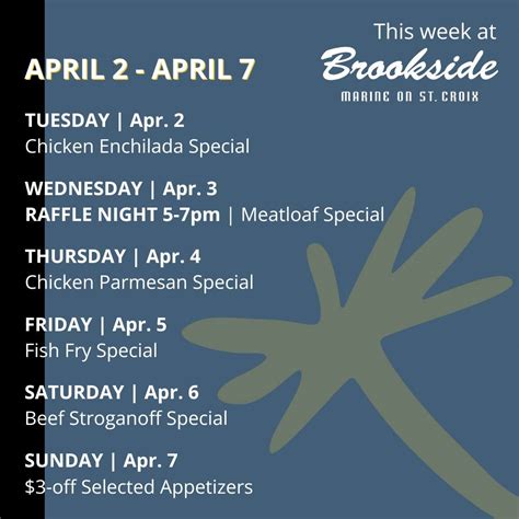 This Week At Brookside Brookside Bar And Grill