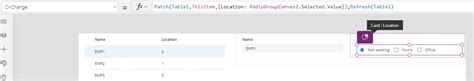 solved excel values to update based on radio button power platform