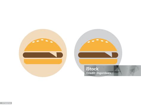 패스트 푸드 햄버거 아이콘입니다 햄버거 아이콘 벡터입니다 햄버거 기호 또는 기호 건강한 식생활에 대한 스톡 벡터 아트 및 기타 이미지 건강한 식생활 고기 국가 관광