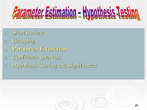 parameter estimation hypothesis testing ppt download