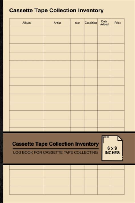 Cassette Tape Collection Inventory Log Book For Cassette Tape