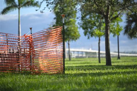 protective restriction barrier at industrial construction site safety