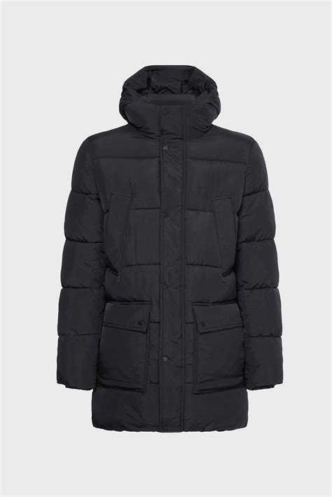 Мужская черная куртка CRINKLE NYLON LONGLENGTH PUFFER Calvin Klein ...