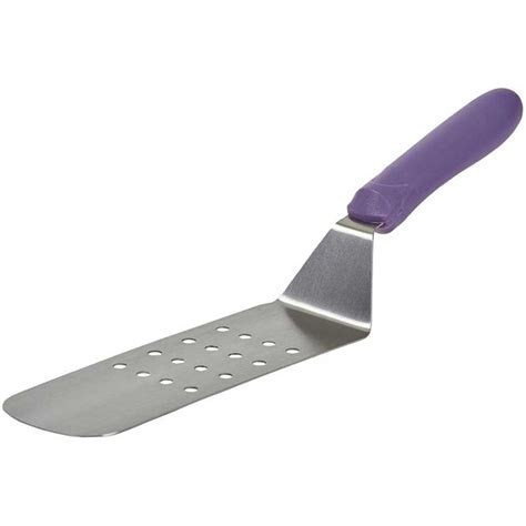 Winco Perforated Flexible Offset Turner With Purple Polypropylene