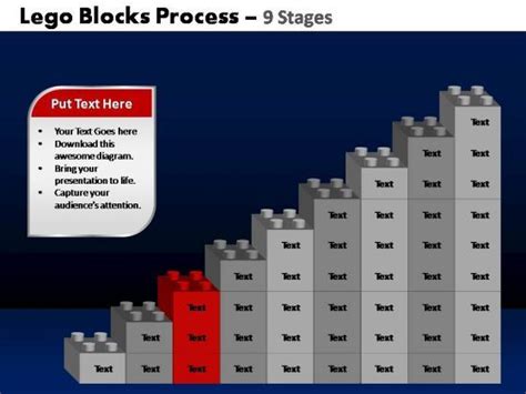 PowerPoint Slidelayout Diagram Lego Blocks Ppt Themes