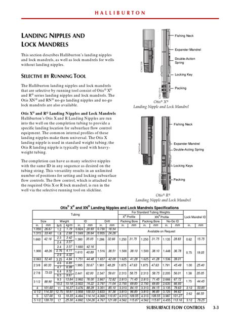 X And Xn R And Rn Nipple And Lock Mandrels Pdf Equipment Manufactured