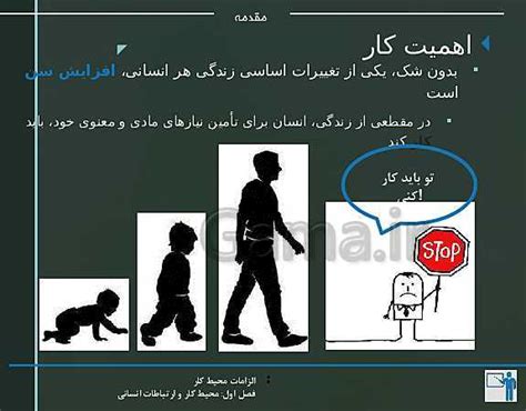 پاورپوینت الزامات محیط کار دهم هنرستان پودمان 1 محیط کار و ارتباطات