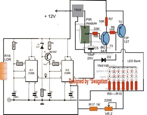 Energy Saving Automatic LED Light Controller Circuit Homemade Circuit Projects