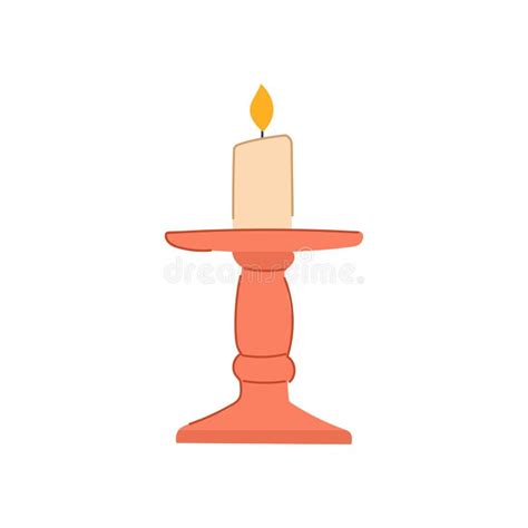 Candlestick Holder Set Cartoon Vector Illustration Stock Vector