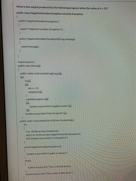 Solved What Is The Output Produced By The Following Program